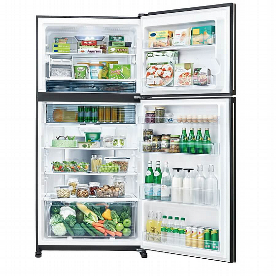 מקרר שארפ דגם SJ-GTR820G-BK זכוכית שחורה + התקן שבת לדורות | מקרר מקפיא עליון | מקררים